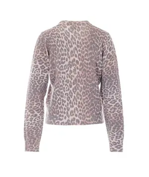 GANNI Graphic Puppy Knitted Sweater - Brown