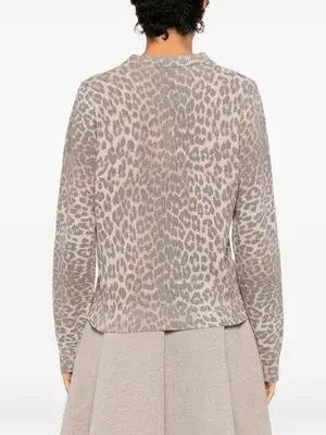 GANNI Graphic Puppy Knitted Sweater - Brown