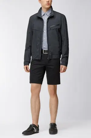 Hugo Boss Slim-fitting Button Shorts - Black