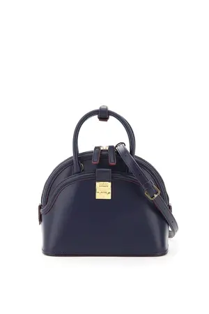 Mcm Logo Plaque Tote Bag - Black