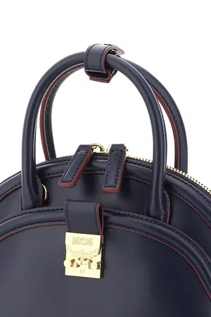 Mcm Logo Plaque Tote Bag - Black