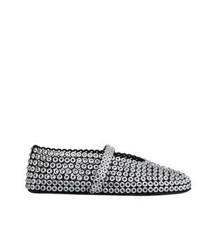 Alaïa Embellished Ballet Flats - Transparent
