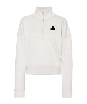Isabel Marant Étoile Ross Logo Zip-up Sweatshirt - White