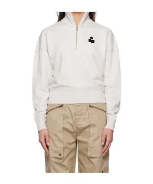 Isabel Marant Étoile Ross Logo Zip-up Sweatshirt - White