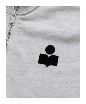 Isabel Marant Étoile Ross Logo Zip-up Sweatshirt - White