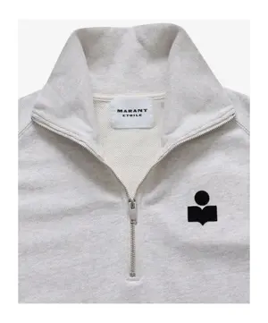 Isabel Marant Étoile Ross Logo Zip-up Sweatshirt - White