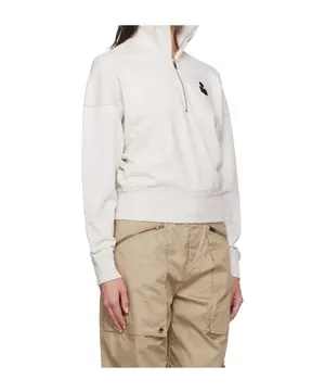 Isabel Marant Étoile Ross Logo Zip-up Sweatshirt - White