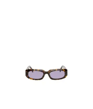 Palm Angels Rectangular Sunglasses With Tortoiseshell Frame - Gray
