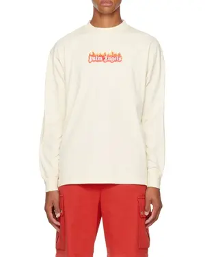 Palm Angels Logo-print Crew Neck Sweatshirt