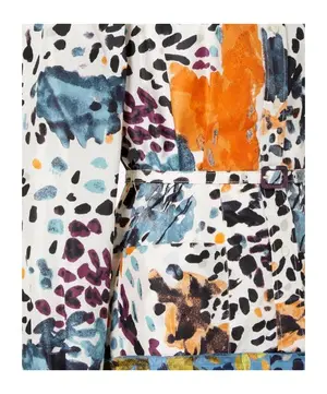 Fendi Falena Print Belted Pleated Mini Dress