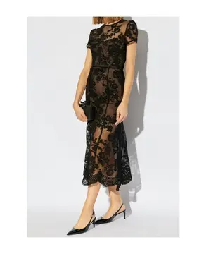SELF-PORTRAIT Lace Bustier Midi Dress