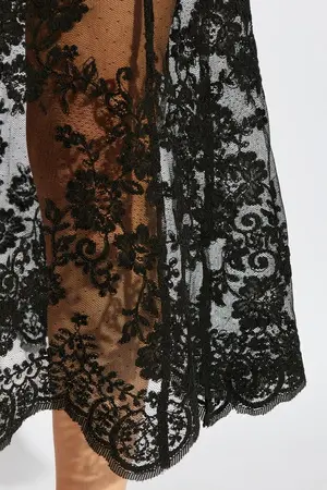 SELF-PORTRAIT Lace Bustier Midi Dress