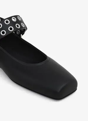 Alaïa Biker Ballet Flats With Double Tongue Buckles