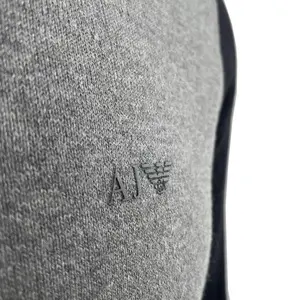 Emporio Armani Long Sleeve Sweater With Contrasting Sleeves And Logo Detail