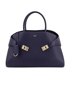 FERRAGAMO Hug Medium Handbag - Black