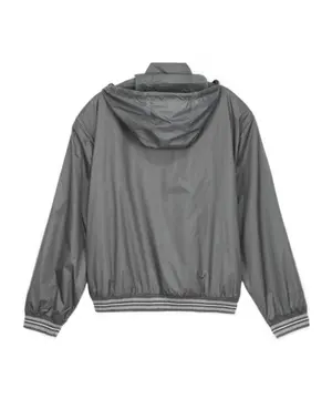 Thom Browne Ripstop Lightweight Jacket With Rwb Stripes And Logo Patch - Silver