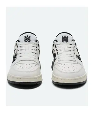 Amiri Logo-embossed Leather Sneakers - White