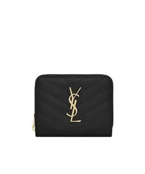 Saint Laurent Cassandre Logo Plaque Wallet