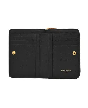 Saint Laurent Cassandre Logo Plaque Wallet