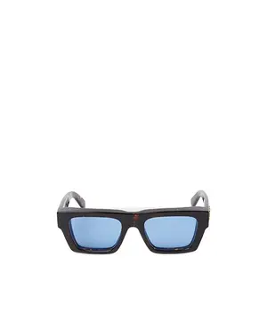 Off-White Rectangular Sunglasses With Logo Detail - Havanablue