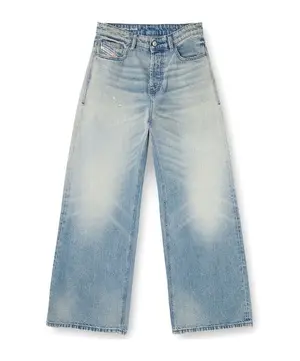 DIESEL® 1996 D-sire Distressed Wide Leg Jeans - Light Blue