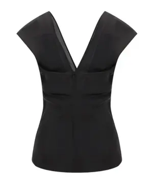 Khaite Ami V-neck Top - Black