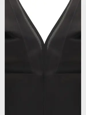 Khaite Ami V-neck Top - Black