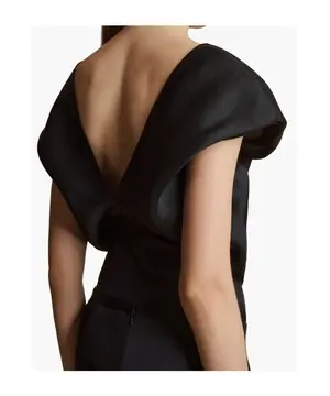 Khaite Ami V-neck Top - Black