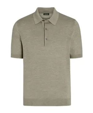 Zegna Blended Polo Shirt - Nude
