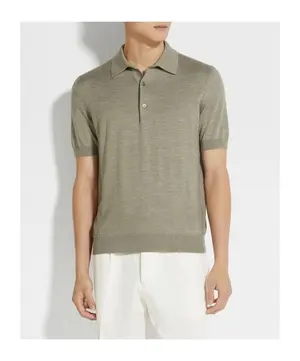Zegna Blended Polo Shirt - Nude