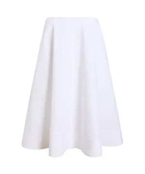 Khaite A-line Poplin Skirt With Side Zipper