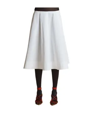 Khaite A-line Poplin Skirt With Side Zipper