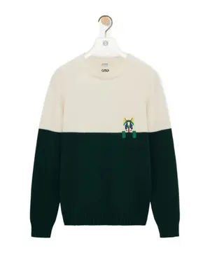 Loewe X Louis Wain Wool Sweater - White/green