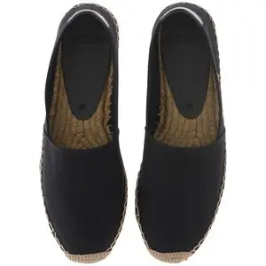 Saint Laurent Logo Embroidered Espadrilles - Black