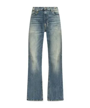 R13 Vintage Effect Wide-leg Jeans - No