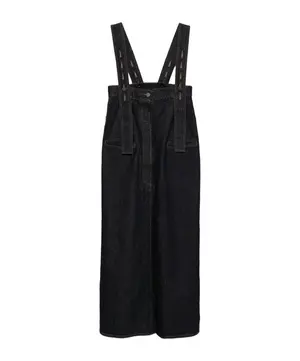UMA WANG Denim Maxi Dress - Black