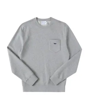 Maison Kitsuné Round Neck Long Sleeve Sweater With Fox Decal