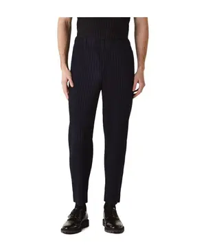 Issey Miyake Homme Plissé High Waisted Cropped Pleated Trousers