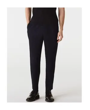 Issey Miyake Homme Plissé High Waisted Cropped Pleated Trousers