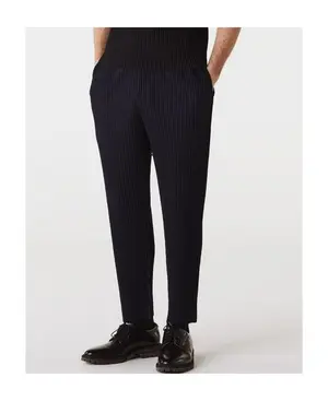 Issey Miyake Homme Plissé High Waisted Cropped Pleated Trousers