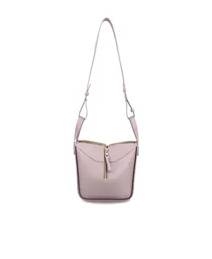 Loewe Hammock Logo Embossed Shoulder Bag - Nude