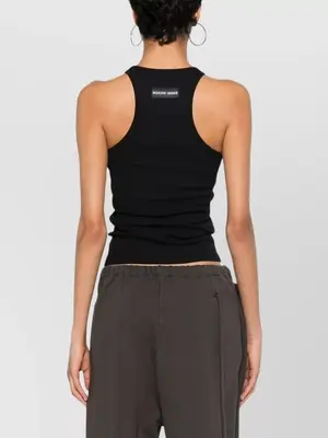 MARINE SERRE Crescent Moon Embroidered Sleeveless Tank Top