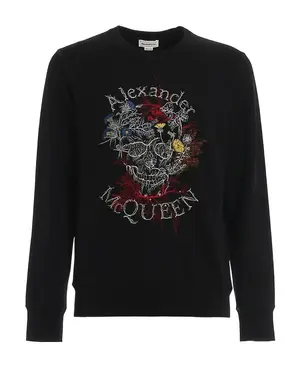 Alexander McQueen Round Neck Long Sleeve Sweater