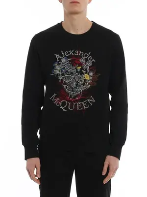 Alexander McQueen Round Neck Long Sleeve Sweater