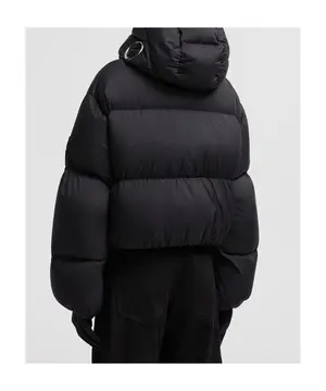 Moncler Cropped Hooded Down Jacket