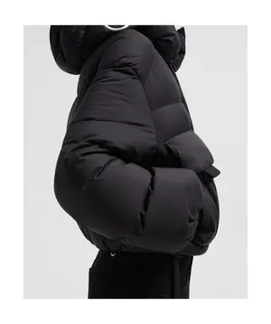 Moncler Cropped Hooded Down Jacket