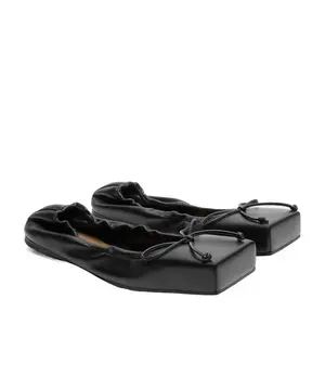 Jacquemus Bow Detail Square Toe Flats