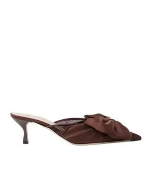 Fendi Colibrì Mules With Bow Detailing - Deep Red