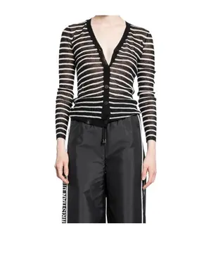 Dior Striped Long-sleeved Cardigan