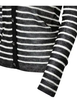 Dior Striped Long-sleeved Cardigan